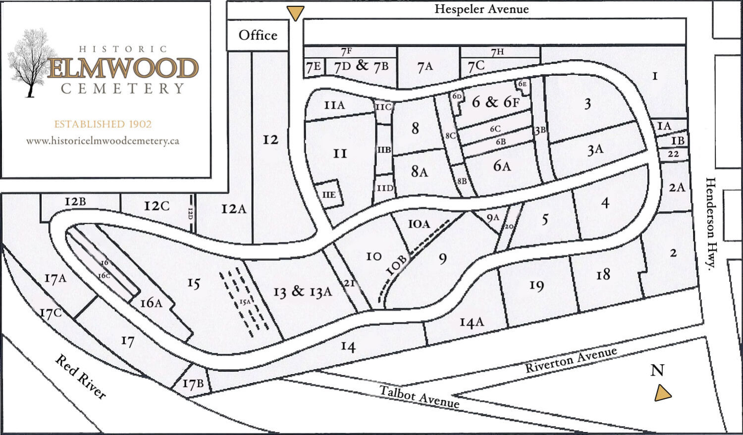 Cemetery Map – Elmwood Cemetery